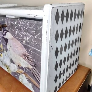 Bread Box, Hand Painted Bread Box, Chalk Painted, Haint Blue ...