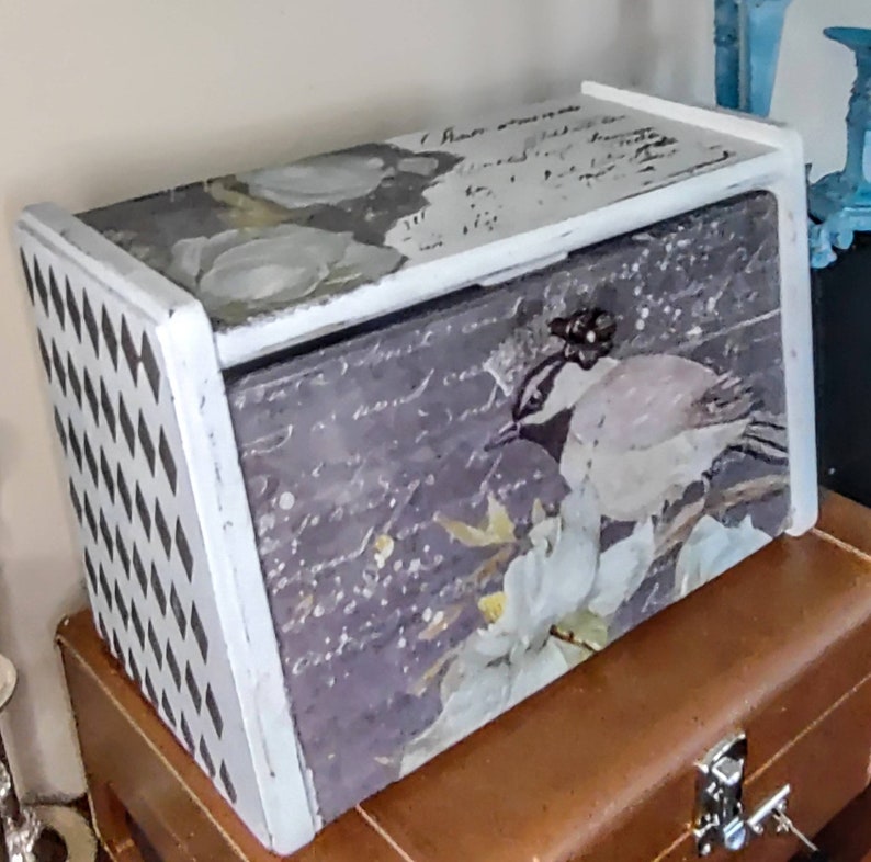 Bread Box Hand Painted Bread Box Chalk Painted Haint Blue - Etsy