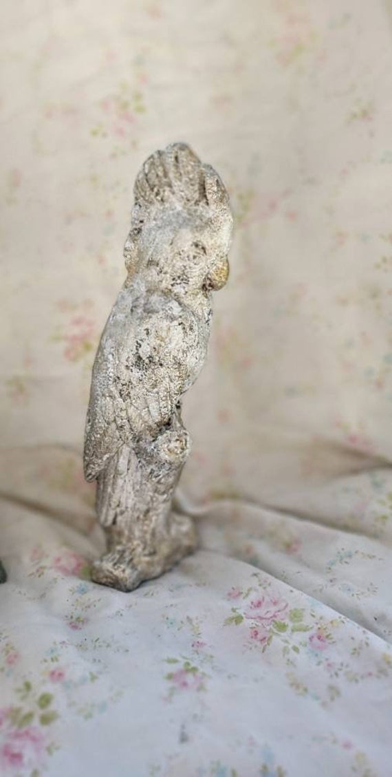 Parrot Statue Chalk Painted Parrot Figurine Bird Statue | Etsy