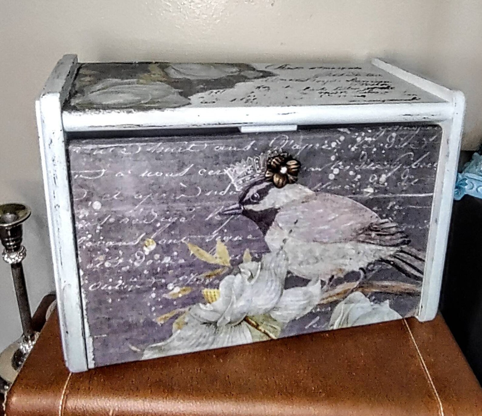 Bread Box, Hand Painted Bread Box, Chalk Painted, Haint Blue ...