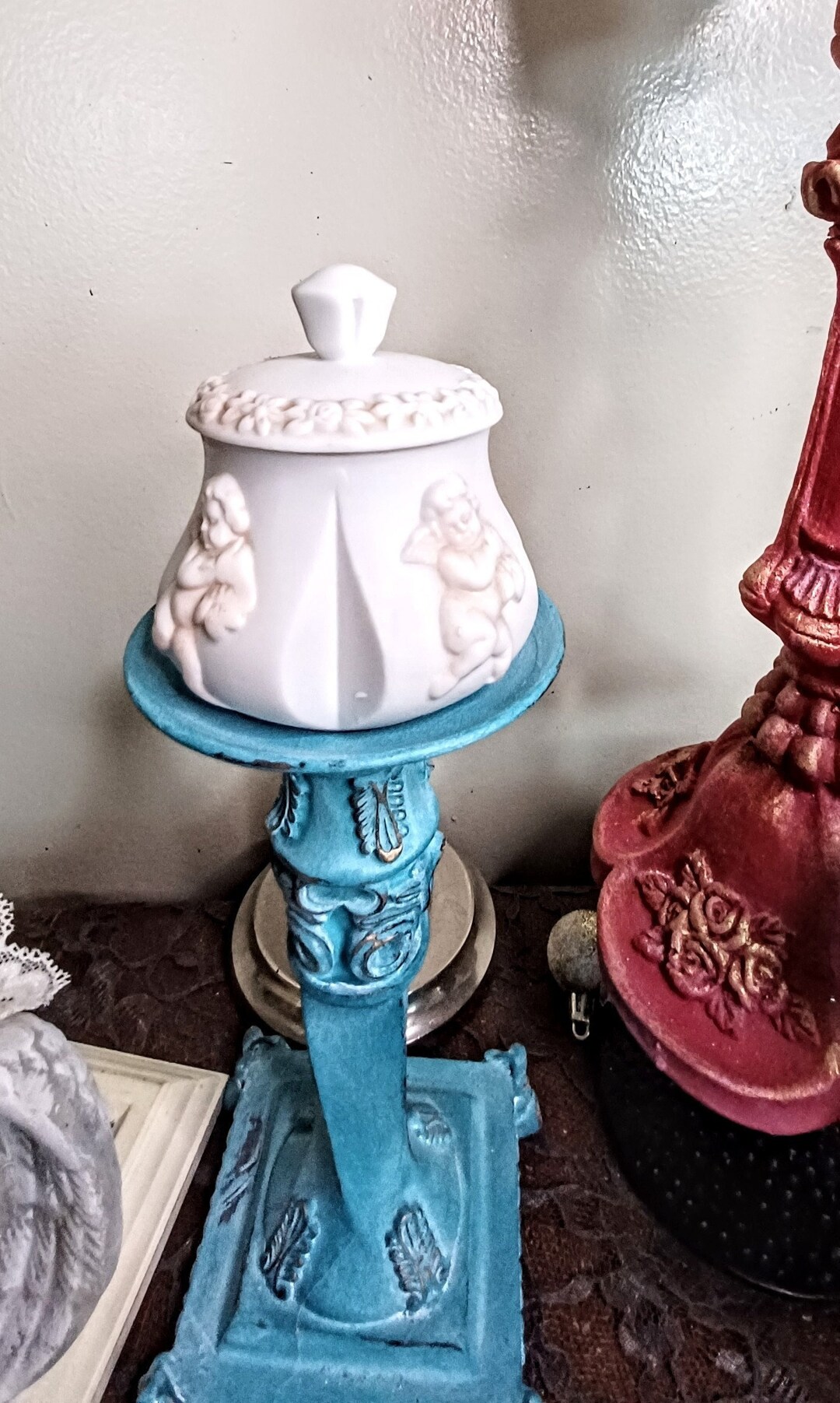 Cherub Trinket Box Japanese Porcelain Small Jewelry - Etsy