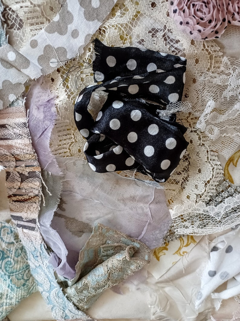 Fabric Scrap Bundles Junk Journal Ribbon Vintage Fabric - Etsy