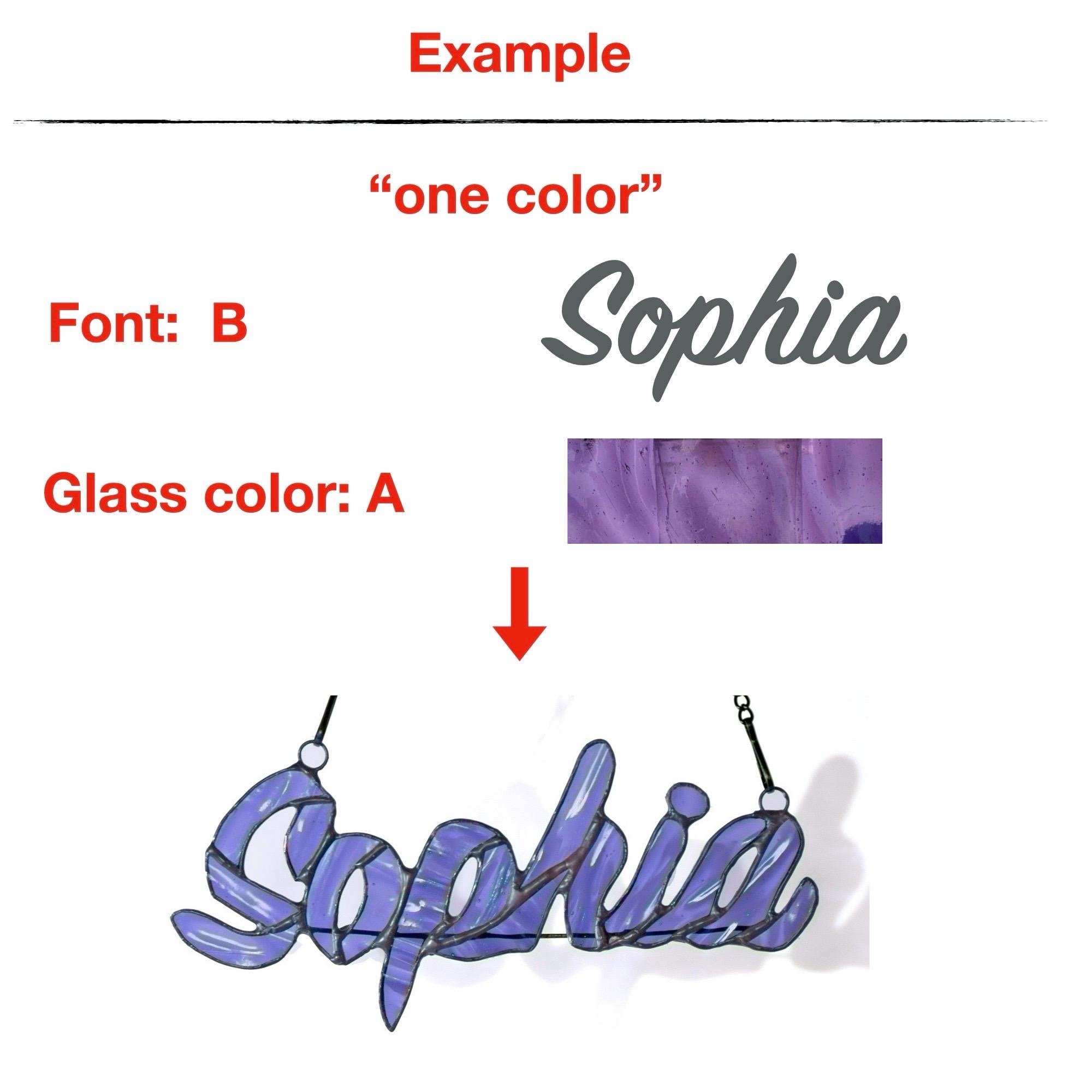 Personalized Stained Glass Name Sign Suncatcher, Door Sign, Boys Girls ...