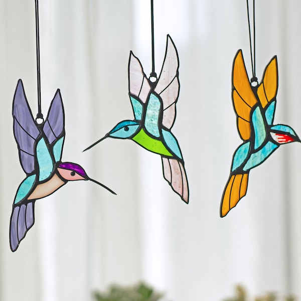Stained Glass Hummingbird - Etsy