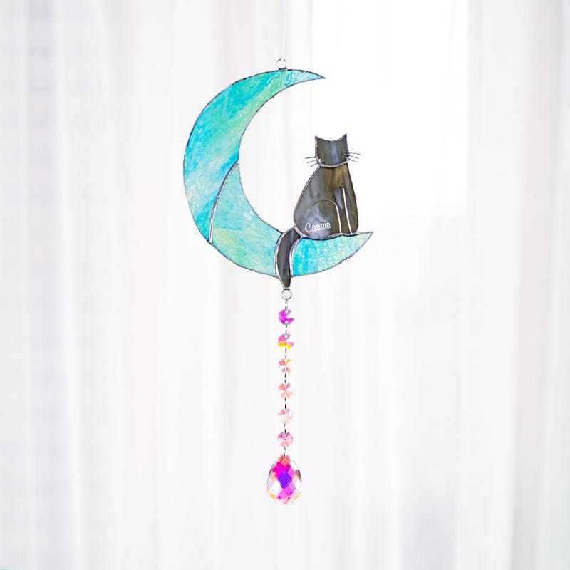 Glass Moon Sun Hang - Etsy