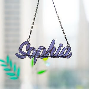 Personalized Stained Glass Name Sign Suncatcher, Door Sign, Boys Girls ...