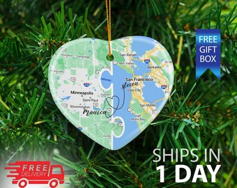 Long Distance Map - Etsy