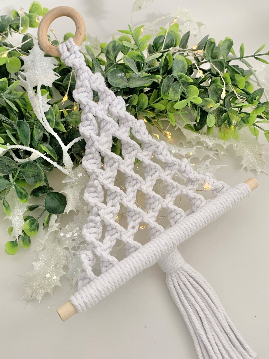Small Macrame Christmas Tree Wall Hanging Various Colours Christmas ...