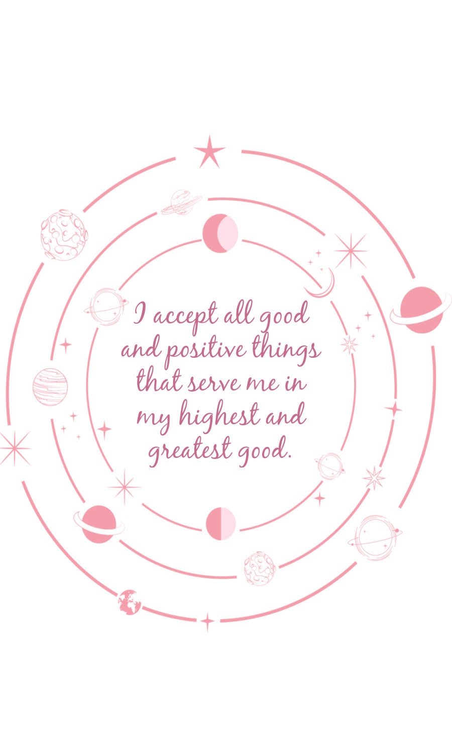 8 Positive Affirmations in a Blush Pink Color Scheme for - Etsy