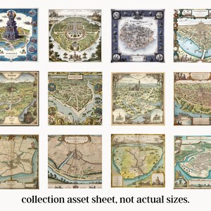 Antique Maps Scrapbook Paper, Vintage Maps, Decoupage, City Map ...