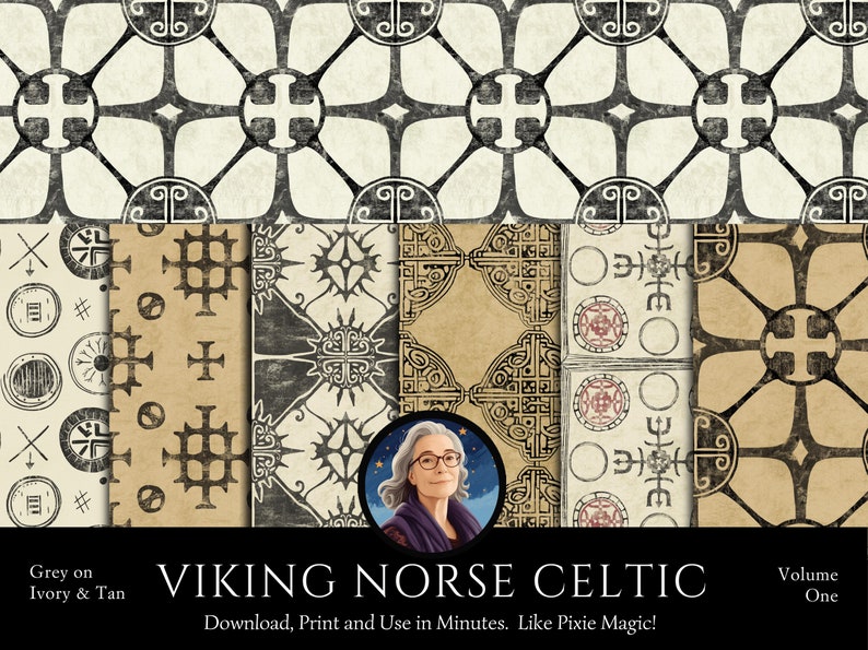 Norse Celtic Viking Seamless Patterns Human Made - Etsy