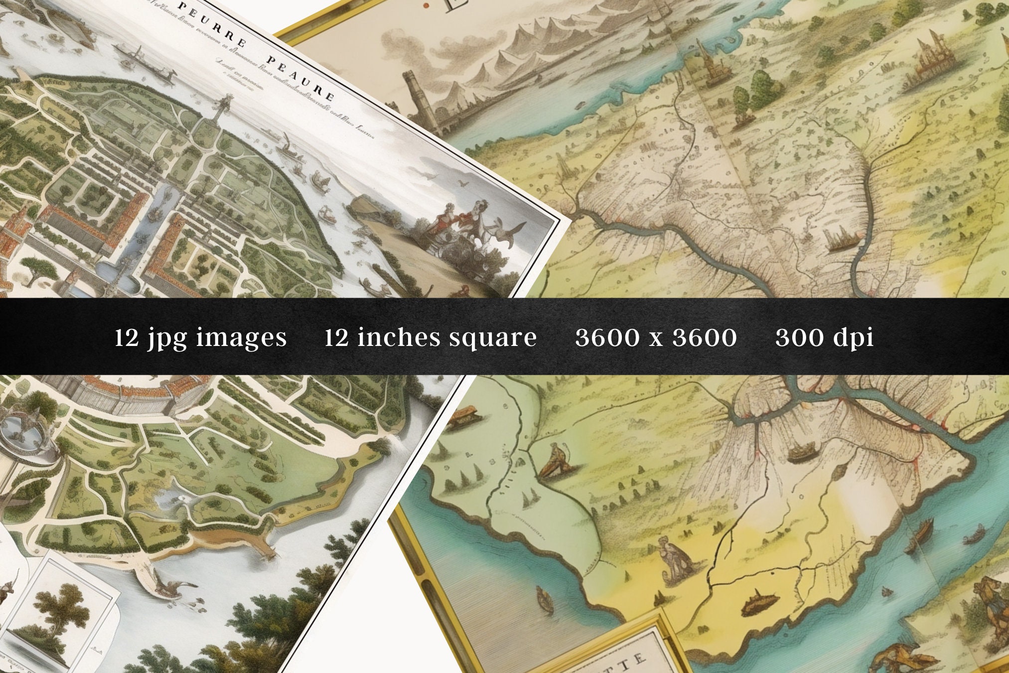 Antique Maps Scrapbook Paper, Vintage Maps, Decoupage, City Map ...