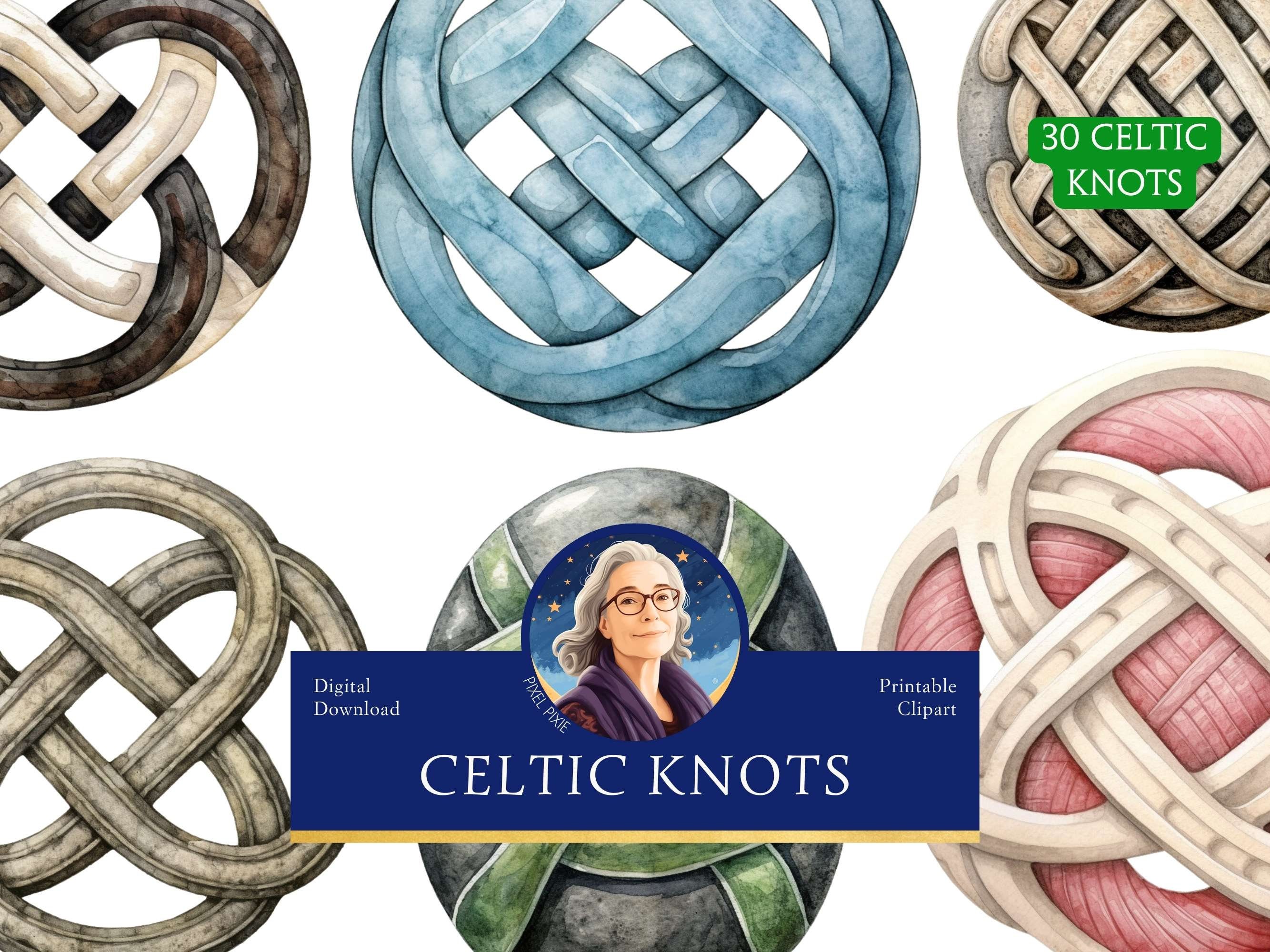 Celtic Knot Digital Clipart, Watercolor Illustrations, Digital Download ...