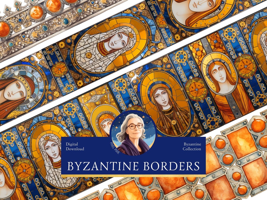 Byzantine Medieval Border PNG, Religious Icon Clipart, Saint Portrait ...