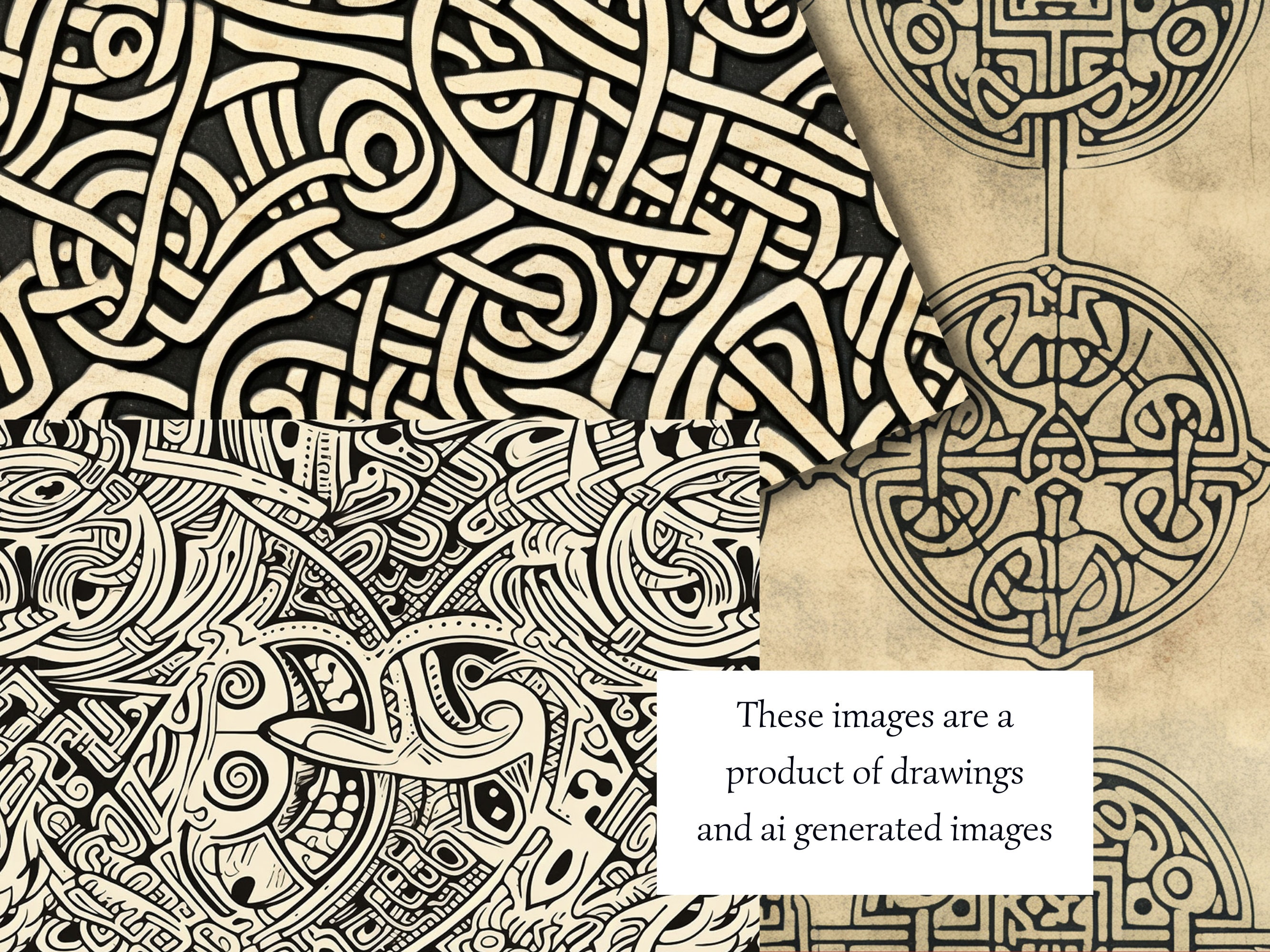 Medieval Viking Style Seamless Backgrounds - Etsy