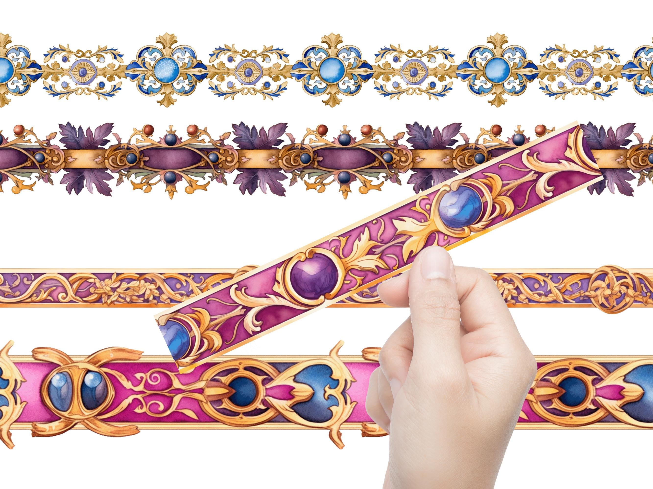 Medieval Gothic Borders PNG - Luxury Seamless Digital Borders ...
