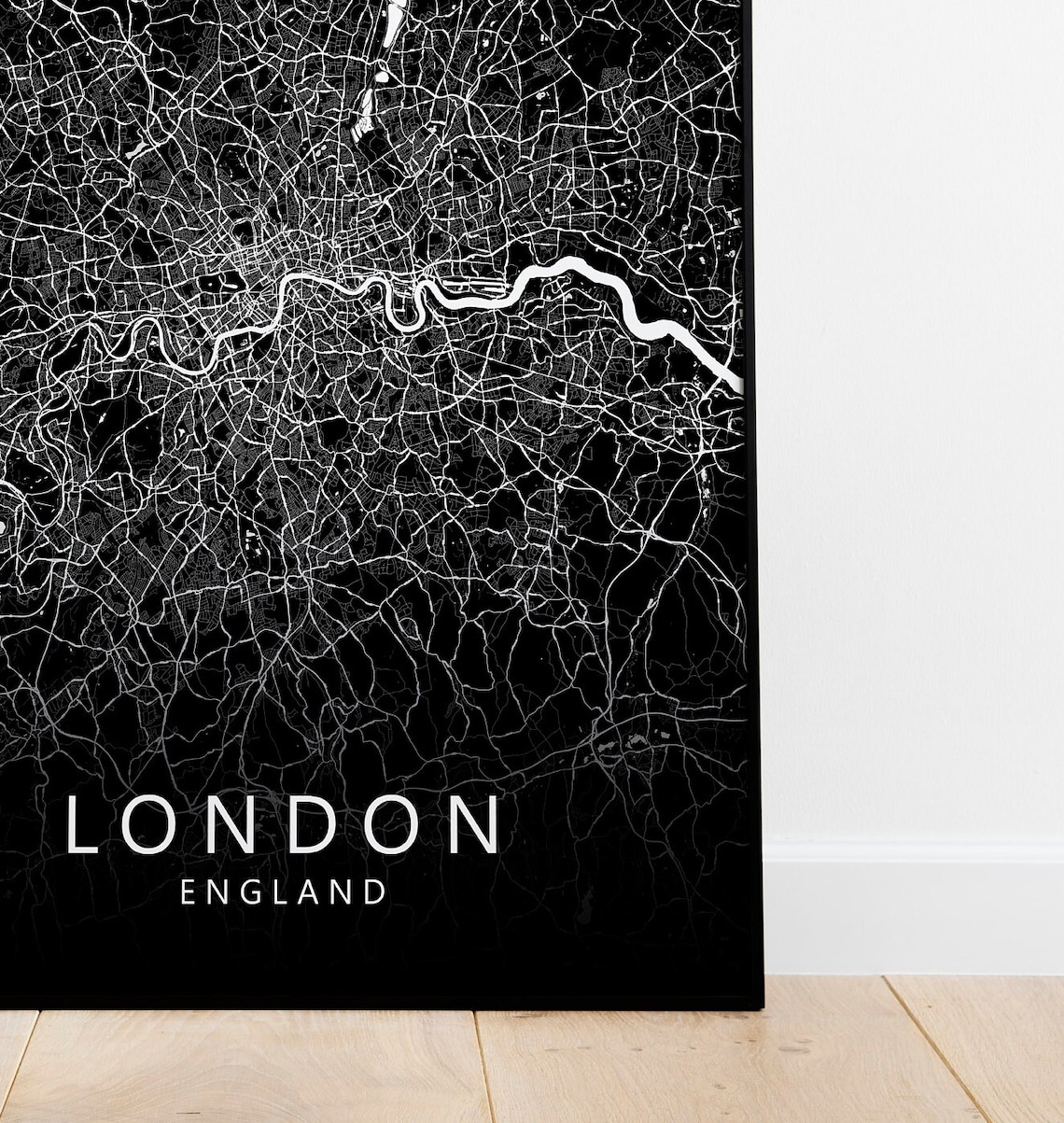 London Map England Printable City Map Minimal Map Black & - Etsy UK