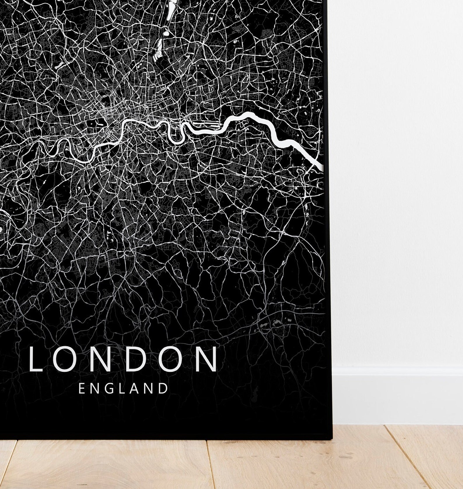 London Map England Printable City Map Minimal Map Black & - Etsy UK