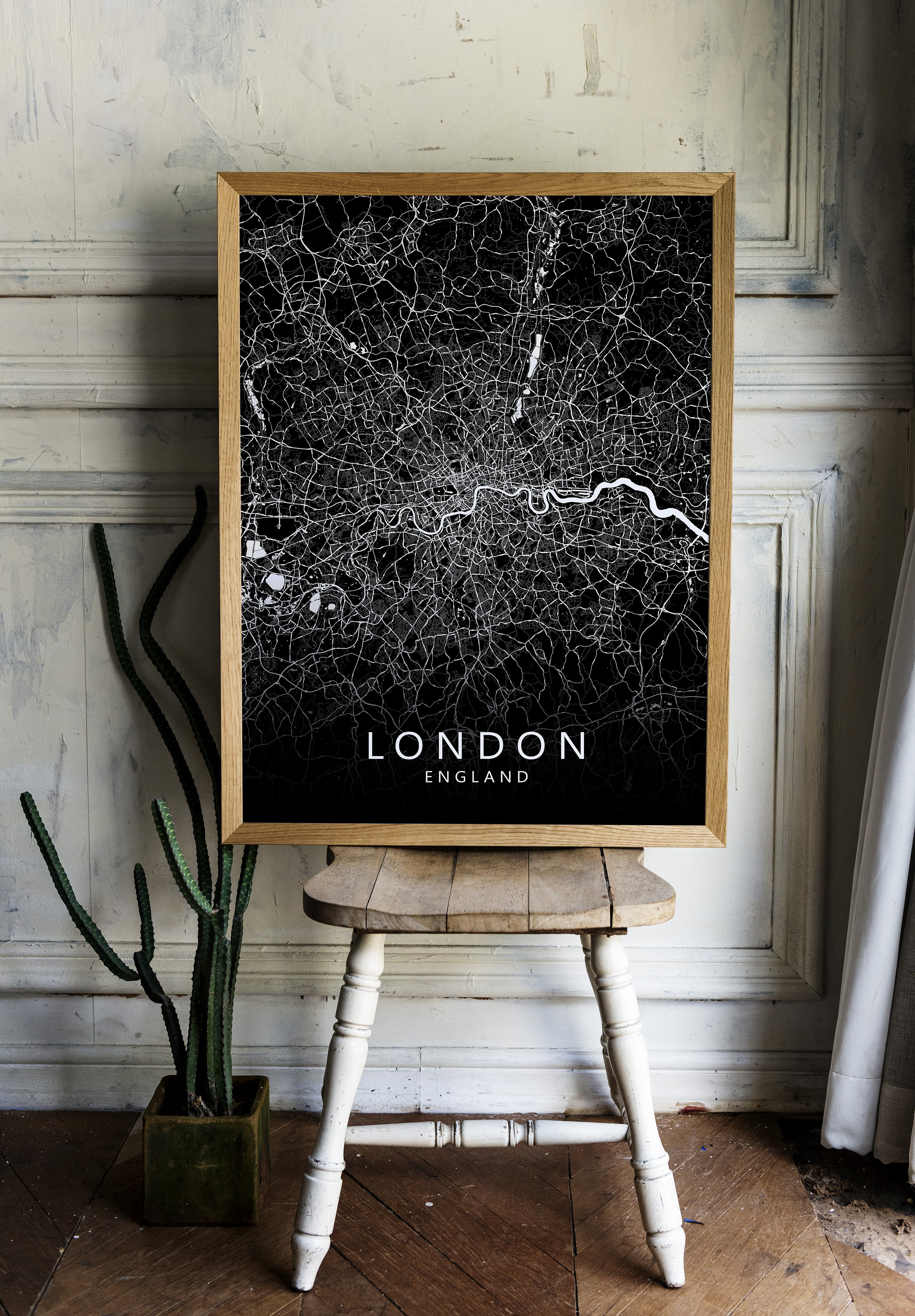 London Map England Printable City Map Minimal Map Black & - Etsy UK