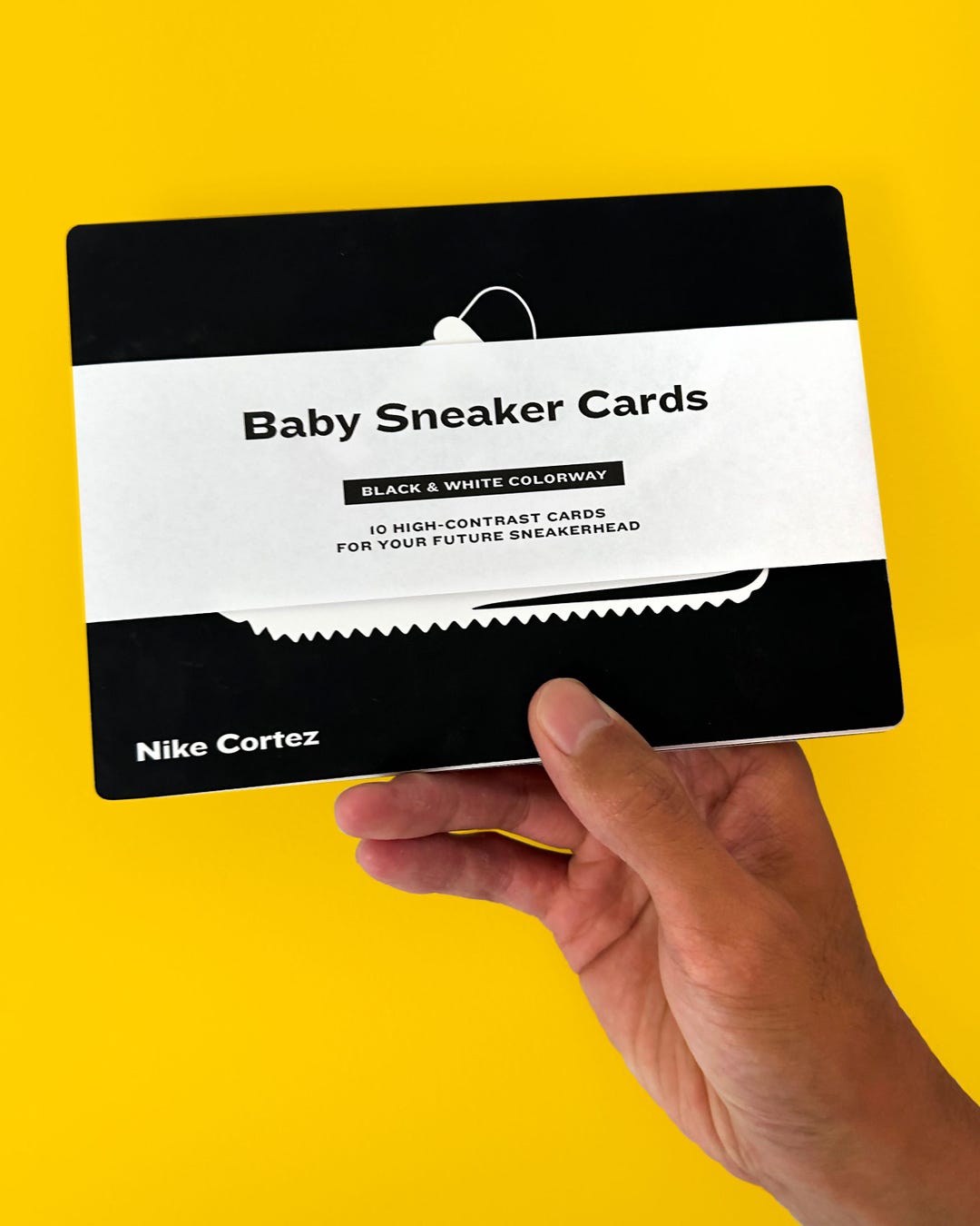 Baby Sneaker Cards — High Contrast Newborn Cards / Black and White ...