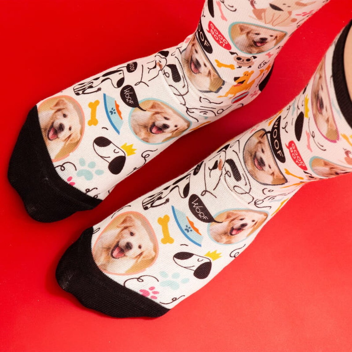 Custom Dog Socks, Personalized Pet Photo Socks, Customized Dog Lover ...
