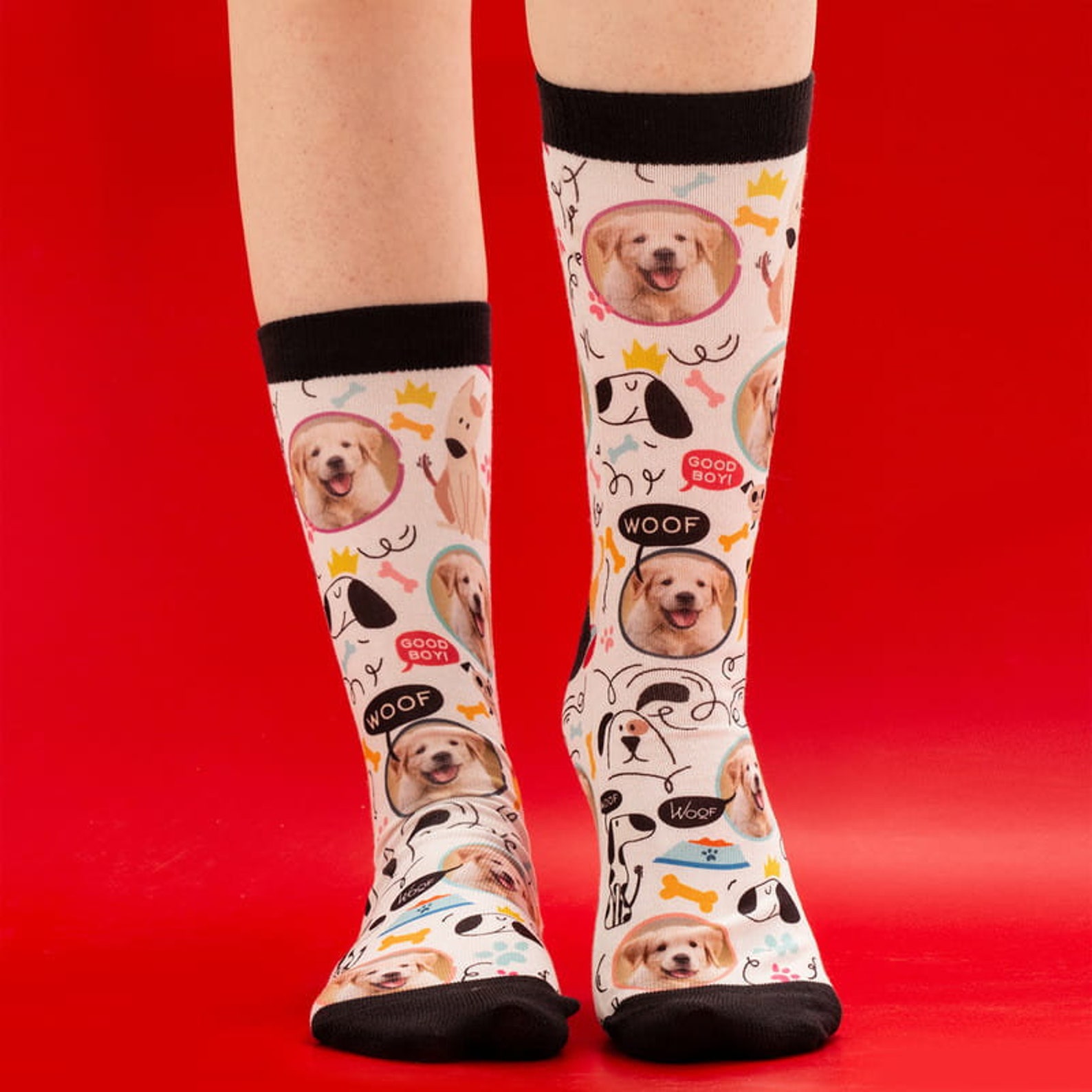 Custom Dog Socks, Personalized Pet Photo Socks, Customized Dog Lover ...