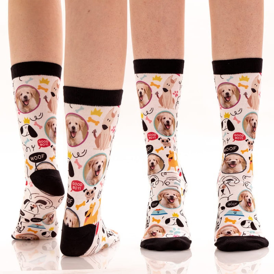 Custom Dog Socks, Personalized Pet Photo Socks, Customized Dog Lover ...