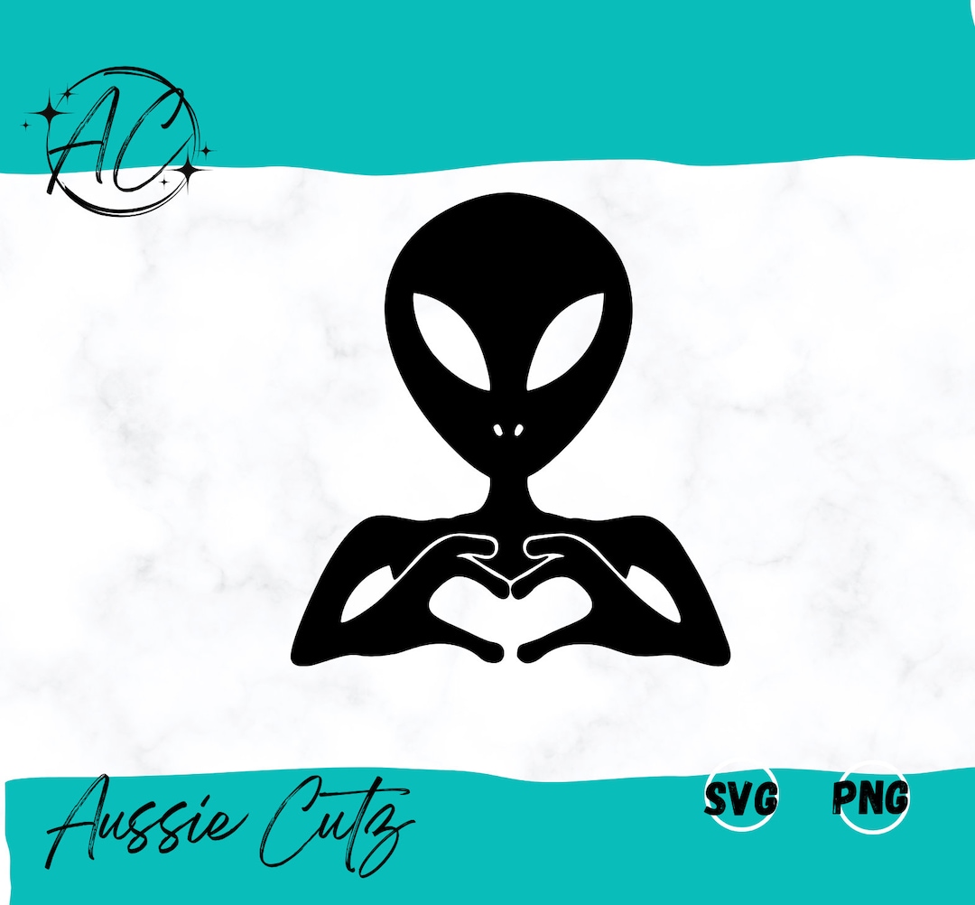 Alien Love Hand Gesture SVG PNG JPG Alien Download Alien - Etsy