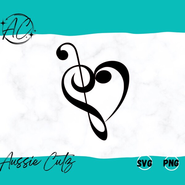 Treble Clef Heart - Etsy