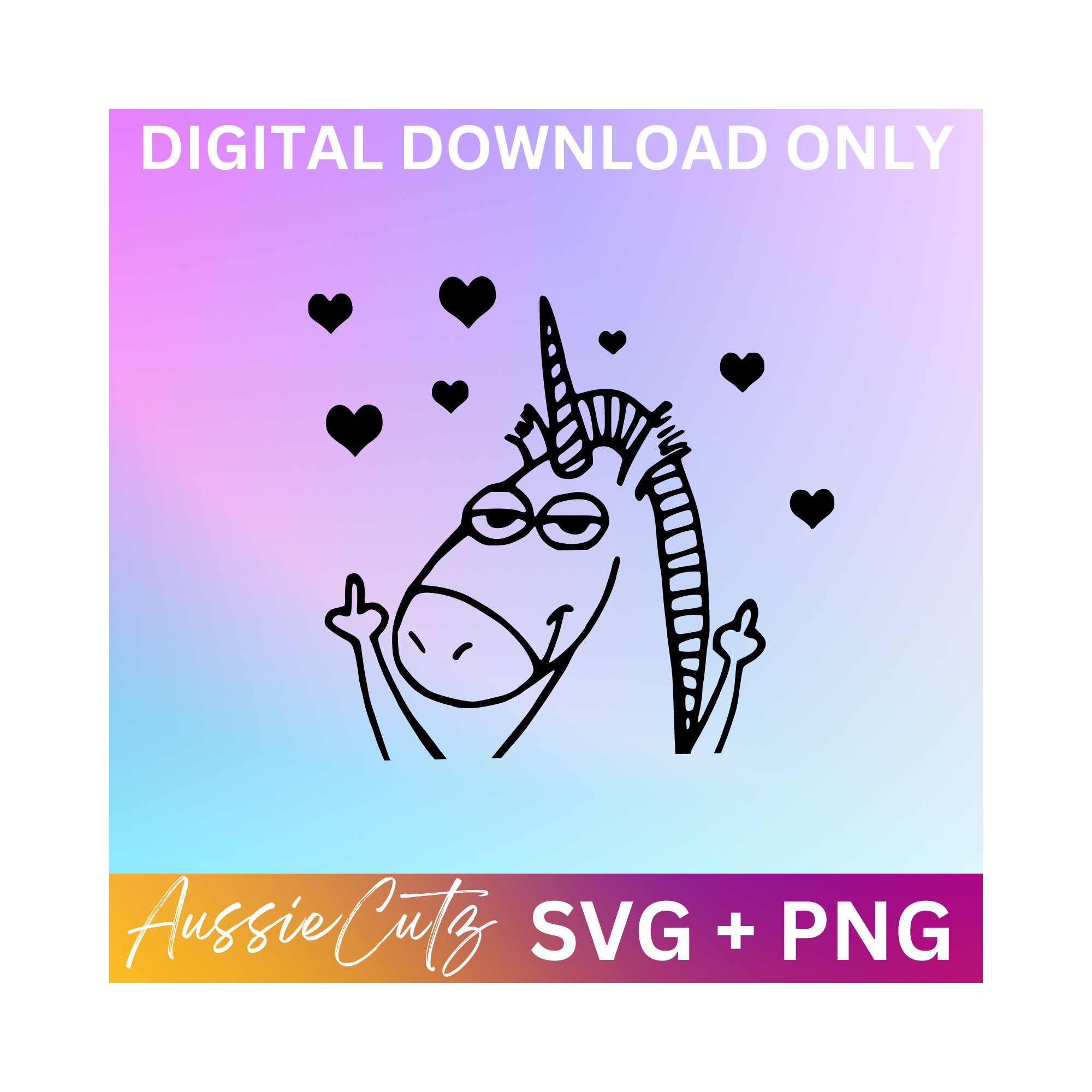 Unicorn Flipping the Bird SVG PNG Cutting File Cricut - Etsy Australia