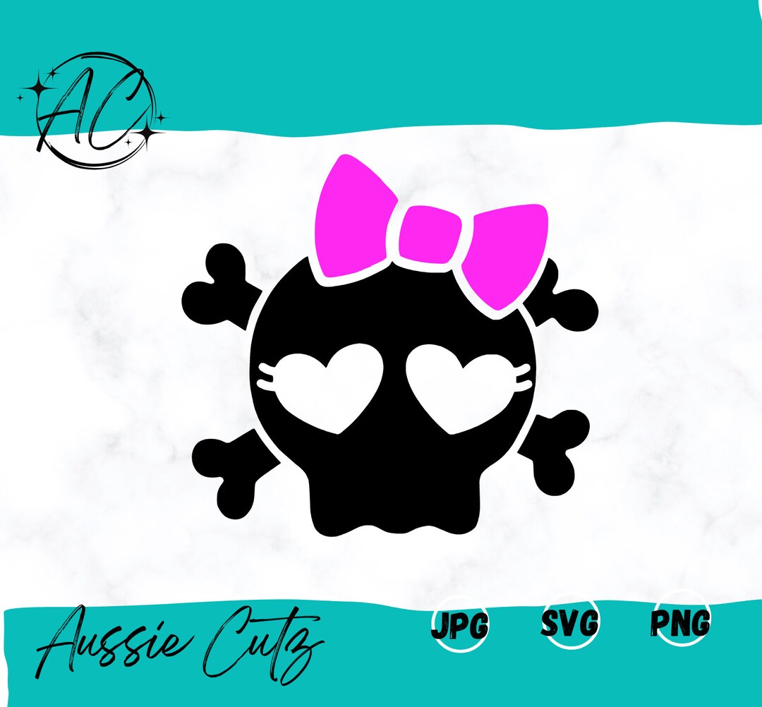 Cute Skullette With Bow SVG PNG Skullette Svg Girl Skull - Etsy