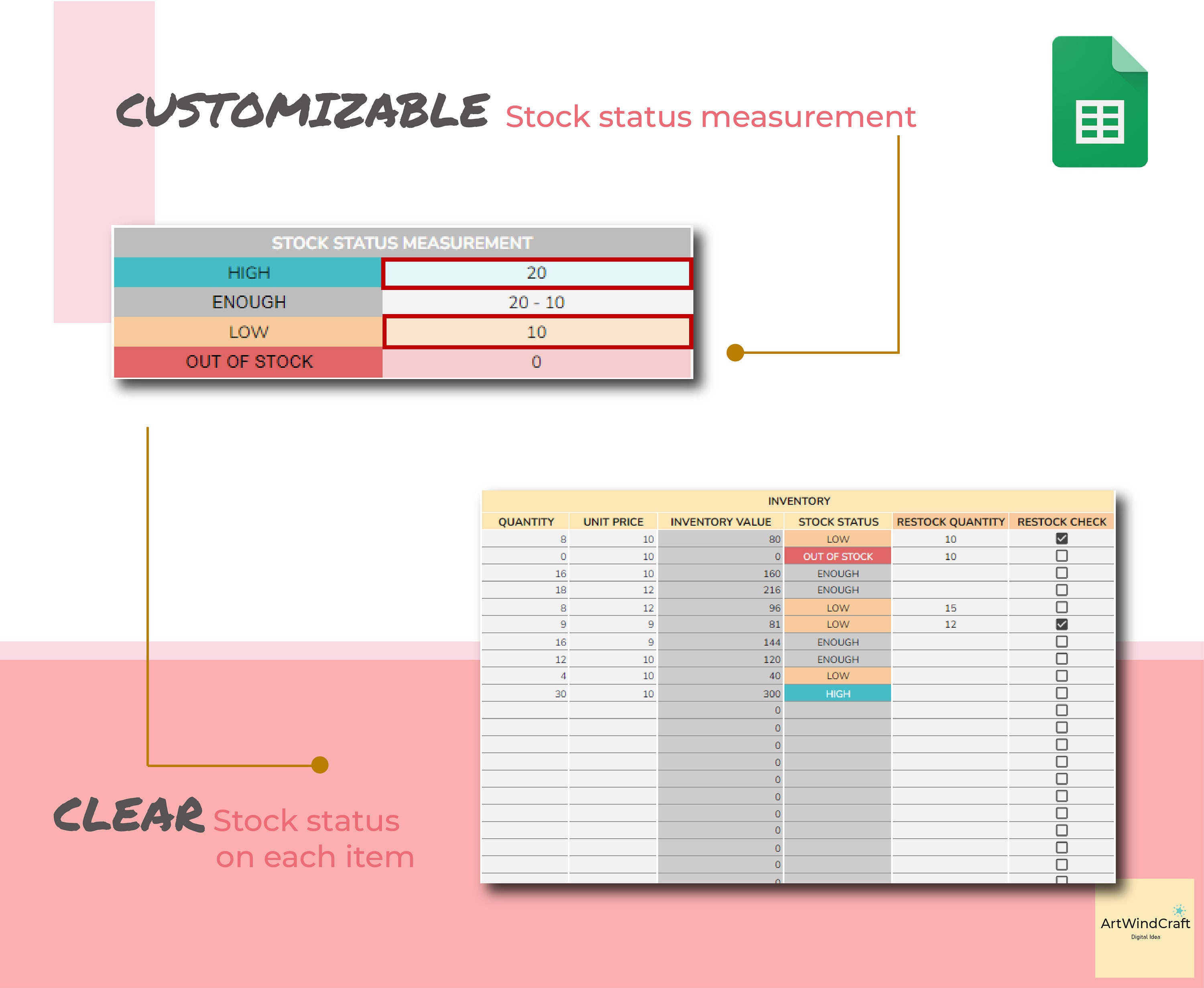 Apparel Inventory Tracker, Simple Inventory Spreadsheet, T Shirt ...