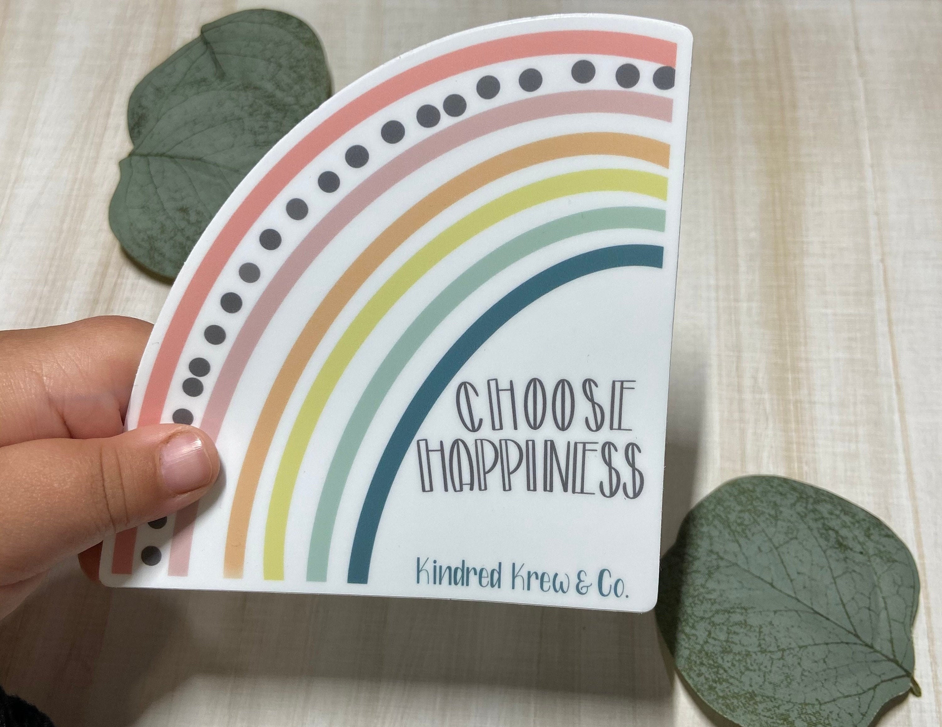 Choose Happiness Rainbow Sticker - Etsy UK