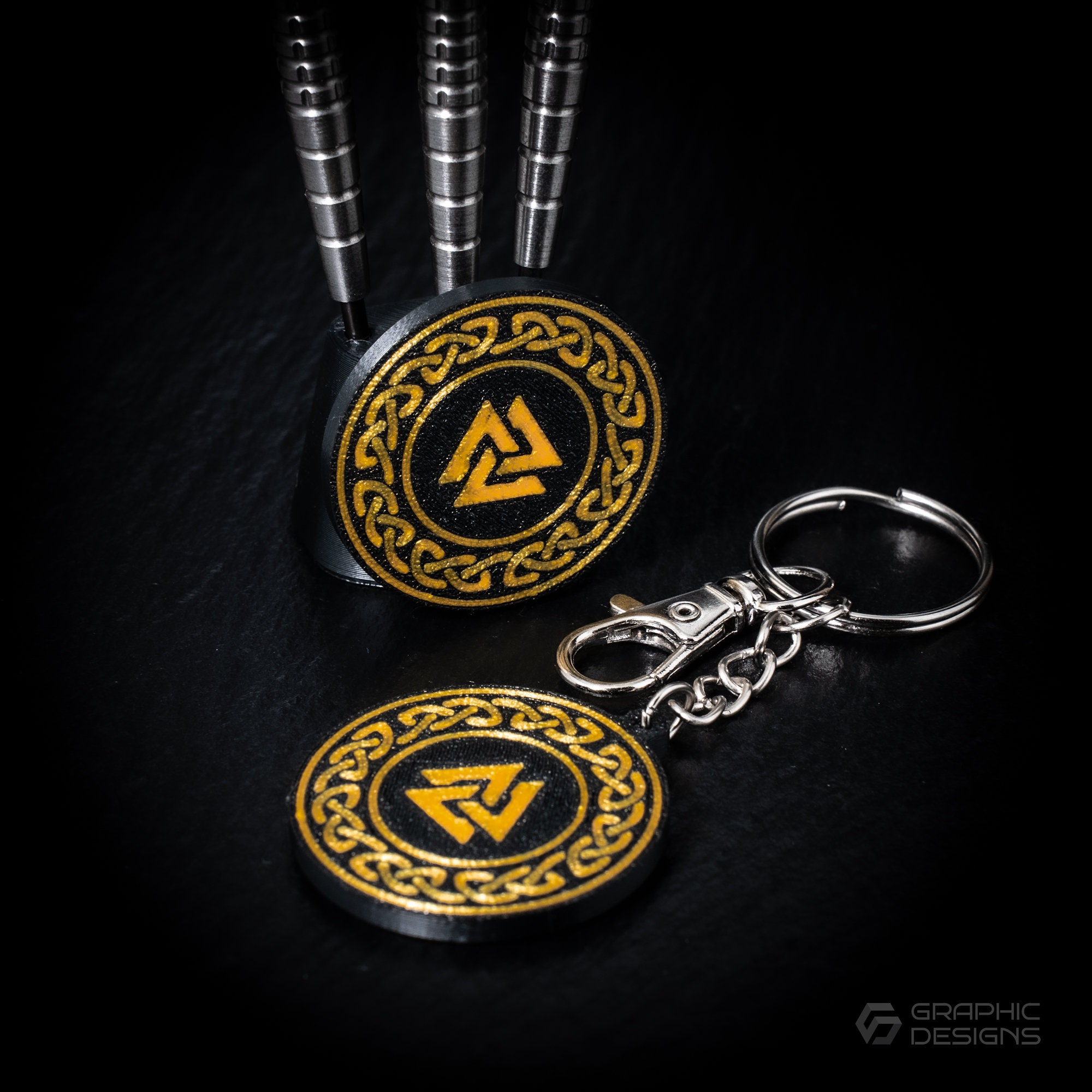Viking-themed 3D Printed Darts Holder and Keychain Combo - Etsy