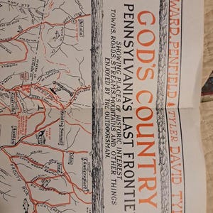Rare 1955 Revised "gods Country Pennsylvania Last Frontier" Map ...