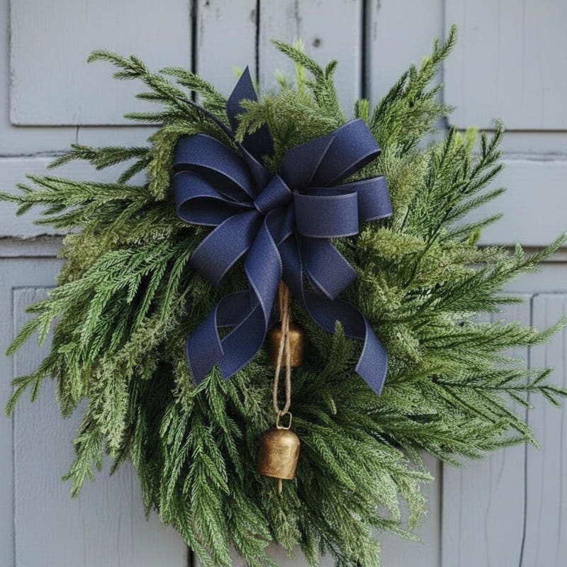 Rustic Winter Bell Wreath - Etsy