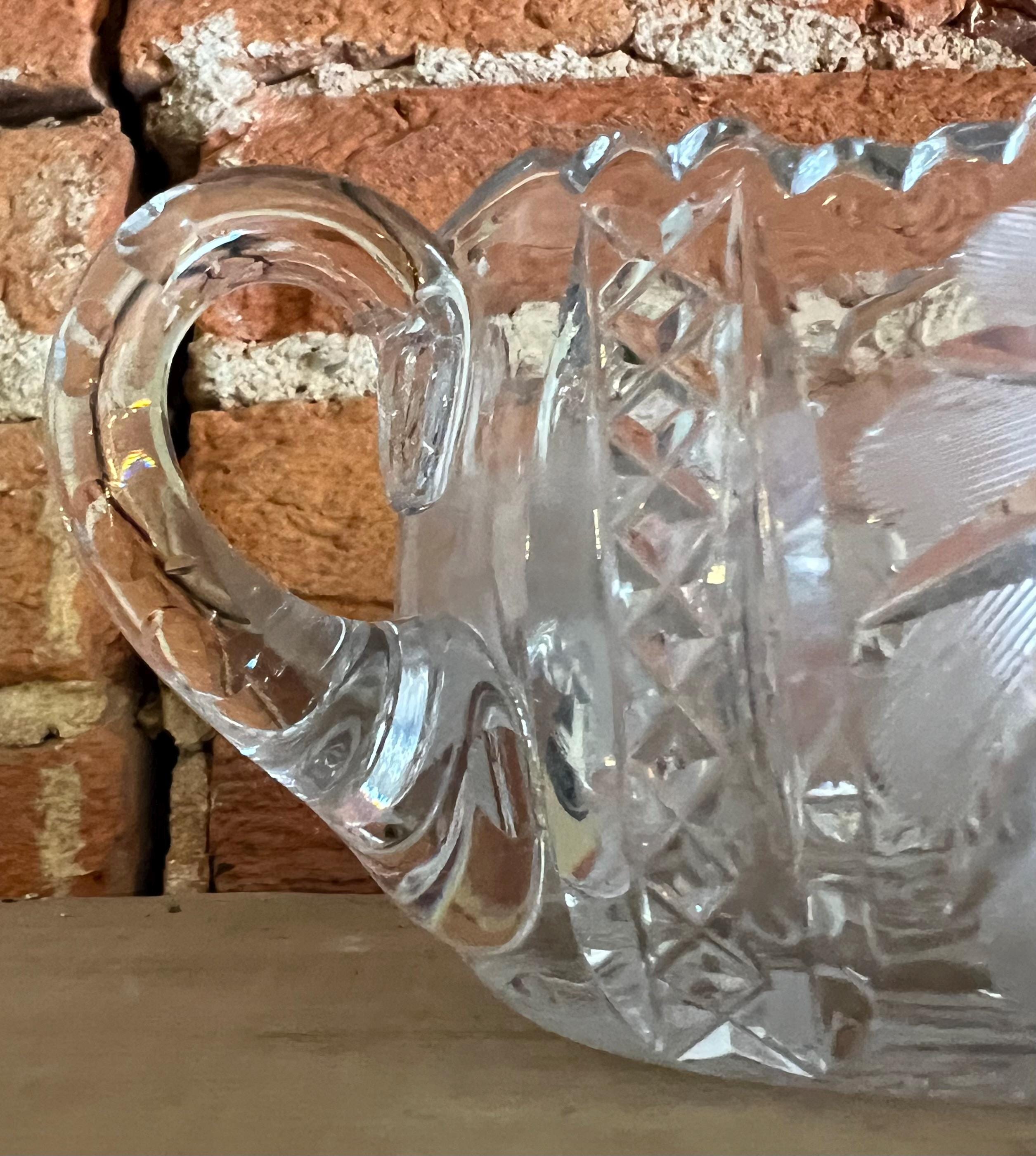 Antique Cut Glass Cream Pitcher Star and Thistle Design - Etsy