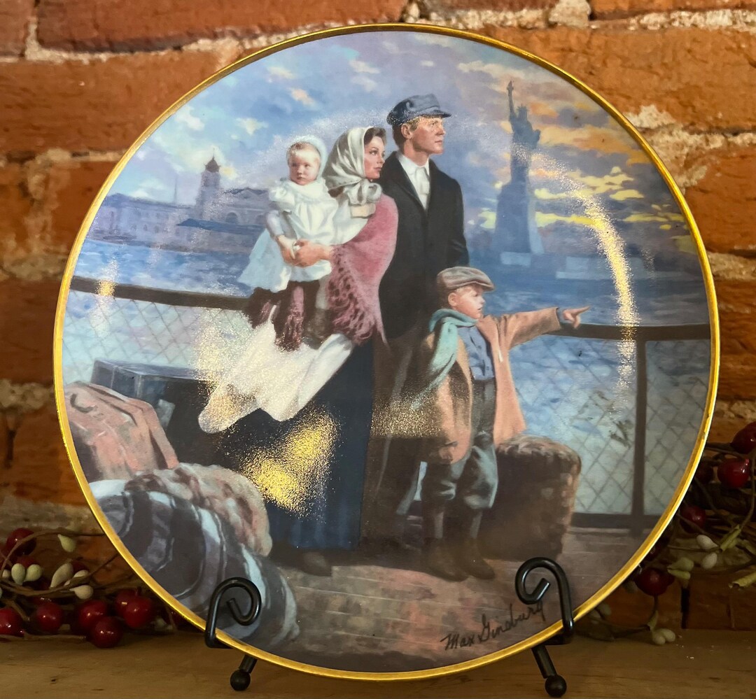 Vintage Franklin Mint Ellis Island Plate | "gateway to America" by Max ...