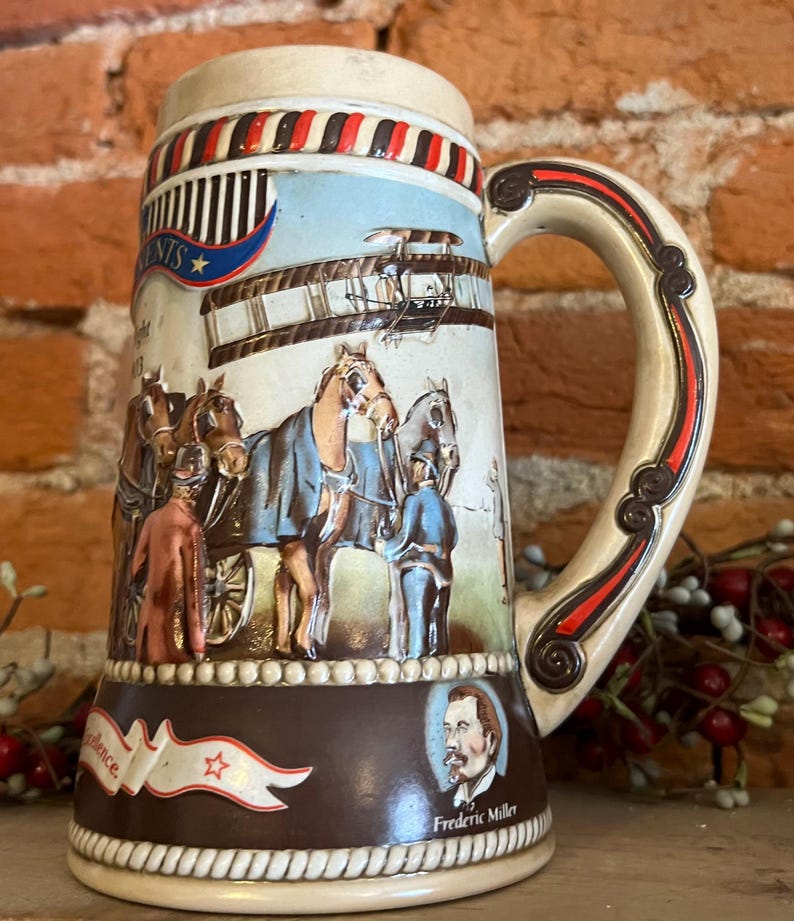 Miller High Life 1986 Beer Stein | Kitty Hawk First Flight | Great ...