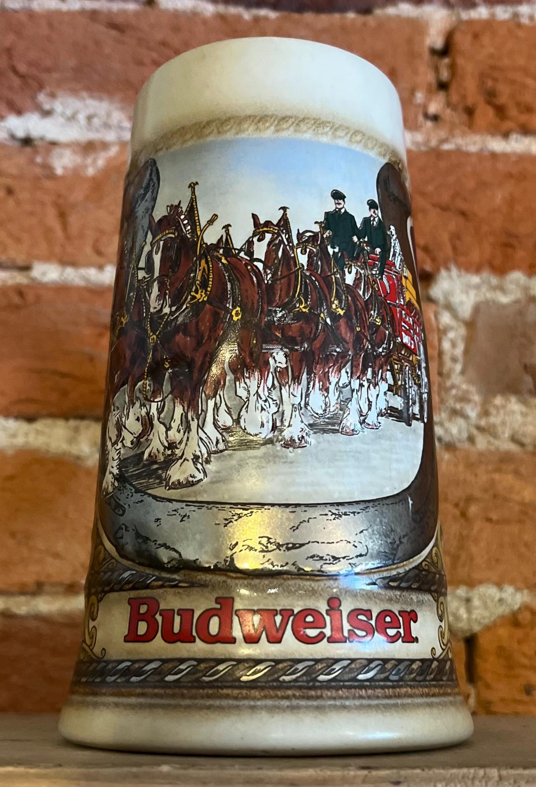 Budweiser 7 Beer Stein Mug Staffel Stoneware W. Germany Anheuser Busch ...
