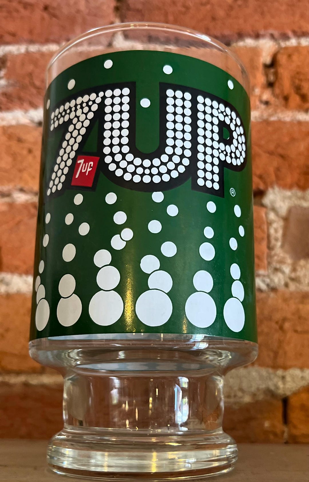 Vintage Advertising 7 up the Uncola Soda Pop Glass 7” Tall Soft Drink ...