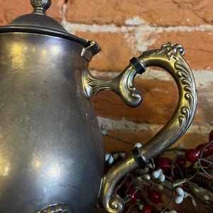 Antique Silverplate Footed Teapot | Ornate Victorian-style Tea Pot With ...