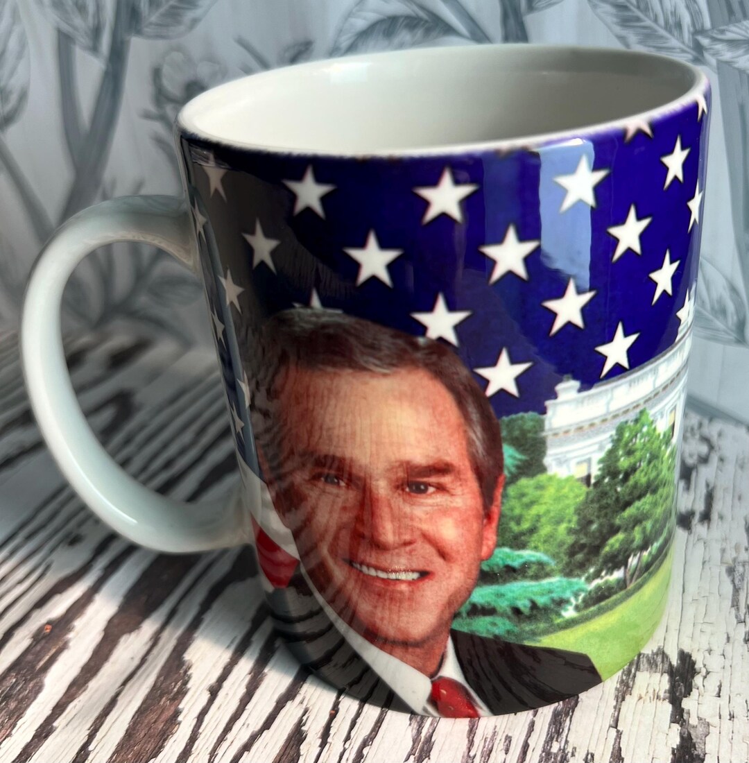 George Bush Patriotic Cup With Capitol Building 2001 - Etsy