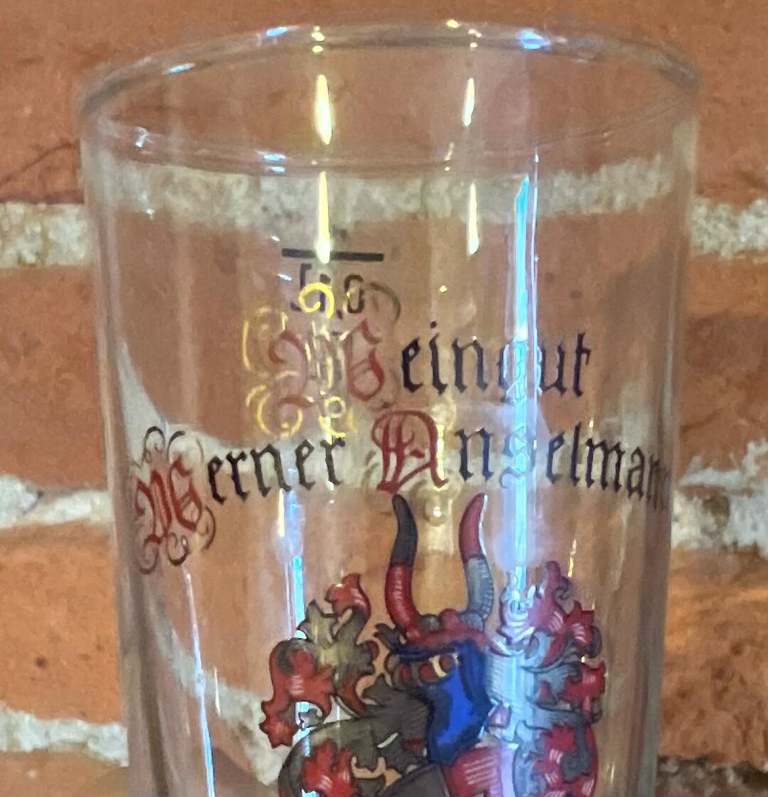 Vintage German Shot Glass | Rare .1L Souvenir Glass With Colorful Crest ...