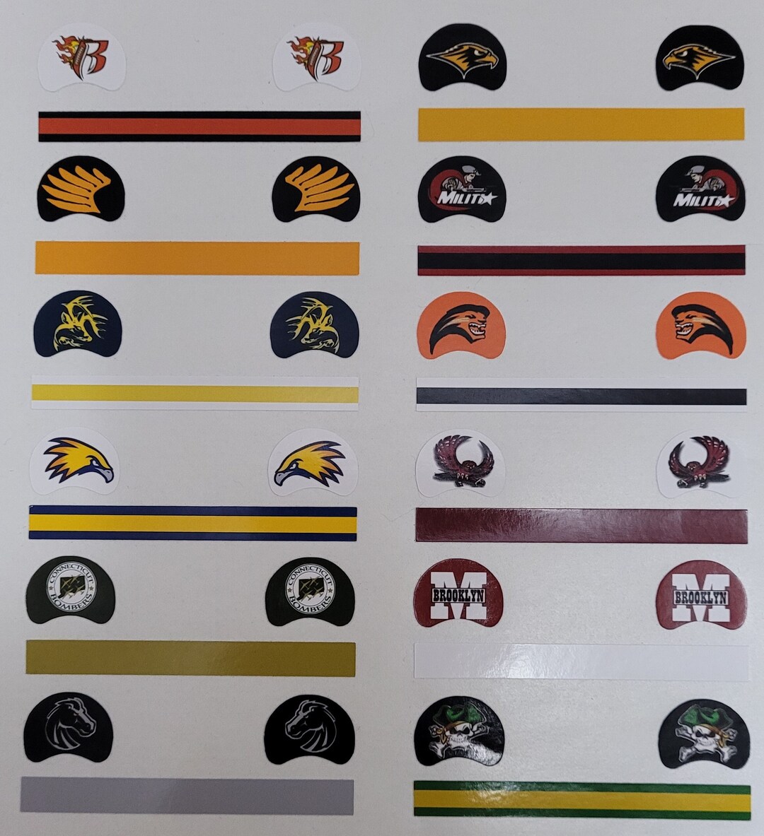 Full Set of Major League Football Gumball Helmet Decals - Etsy