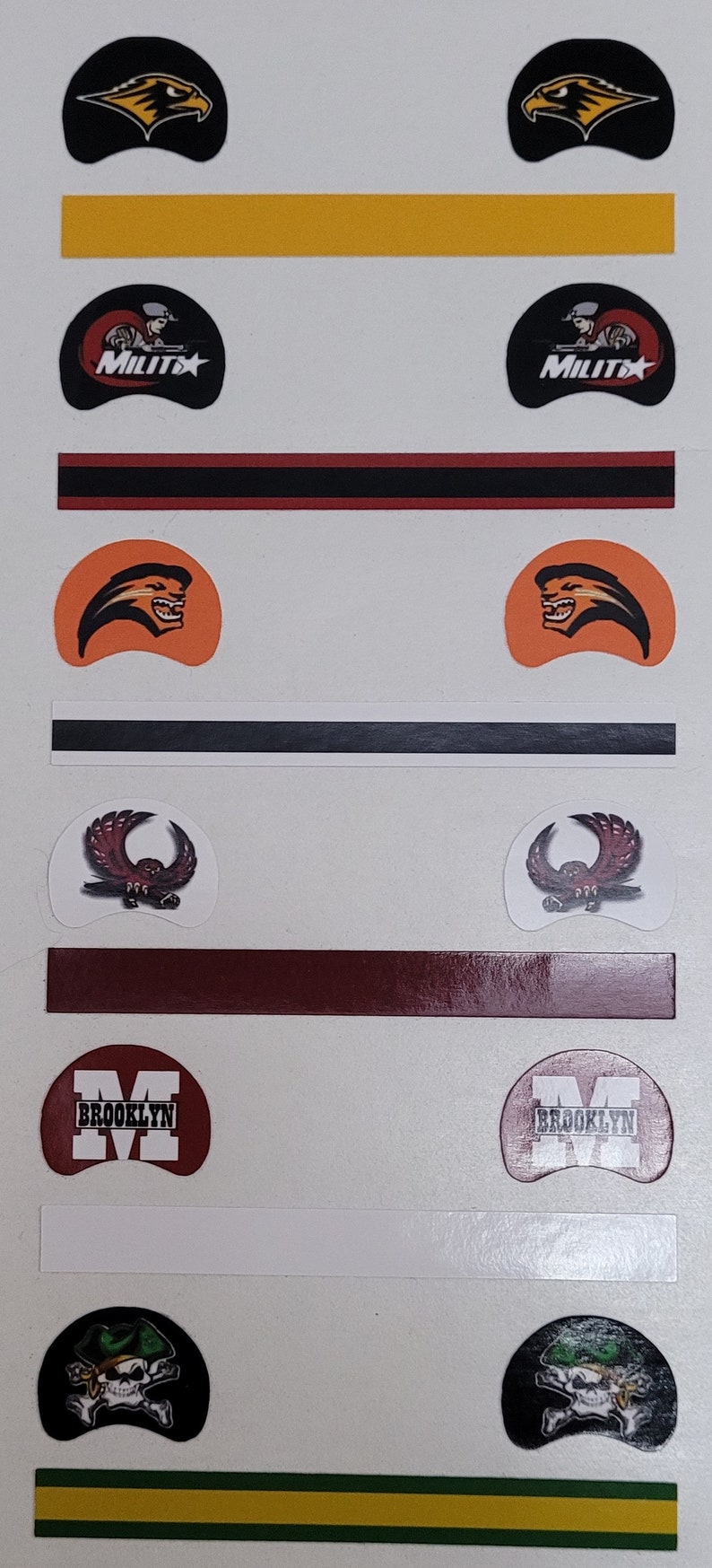 Full Set of Major League Football Gumball Helmet Decals - Etsy