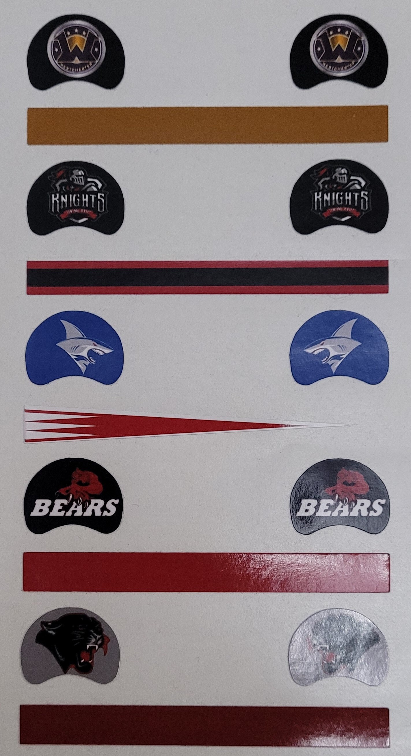 Full Set of Major League Football Gumball Helmet Decals - Etsy