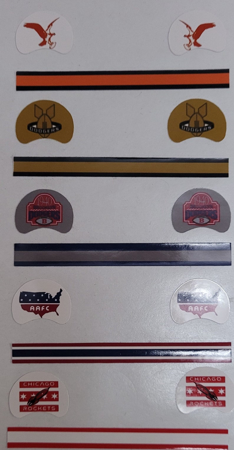 Full Set of AAFC Gumball Football Helmet Logos - Etsy