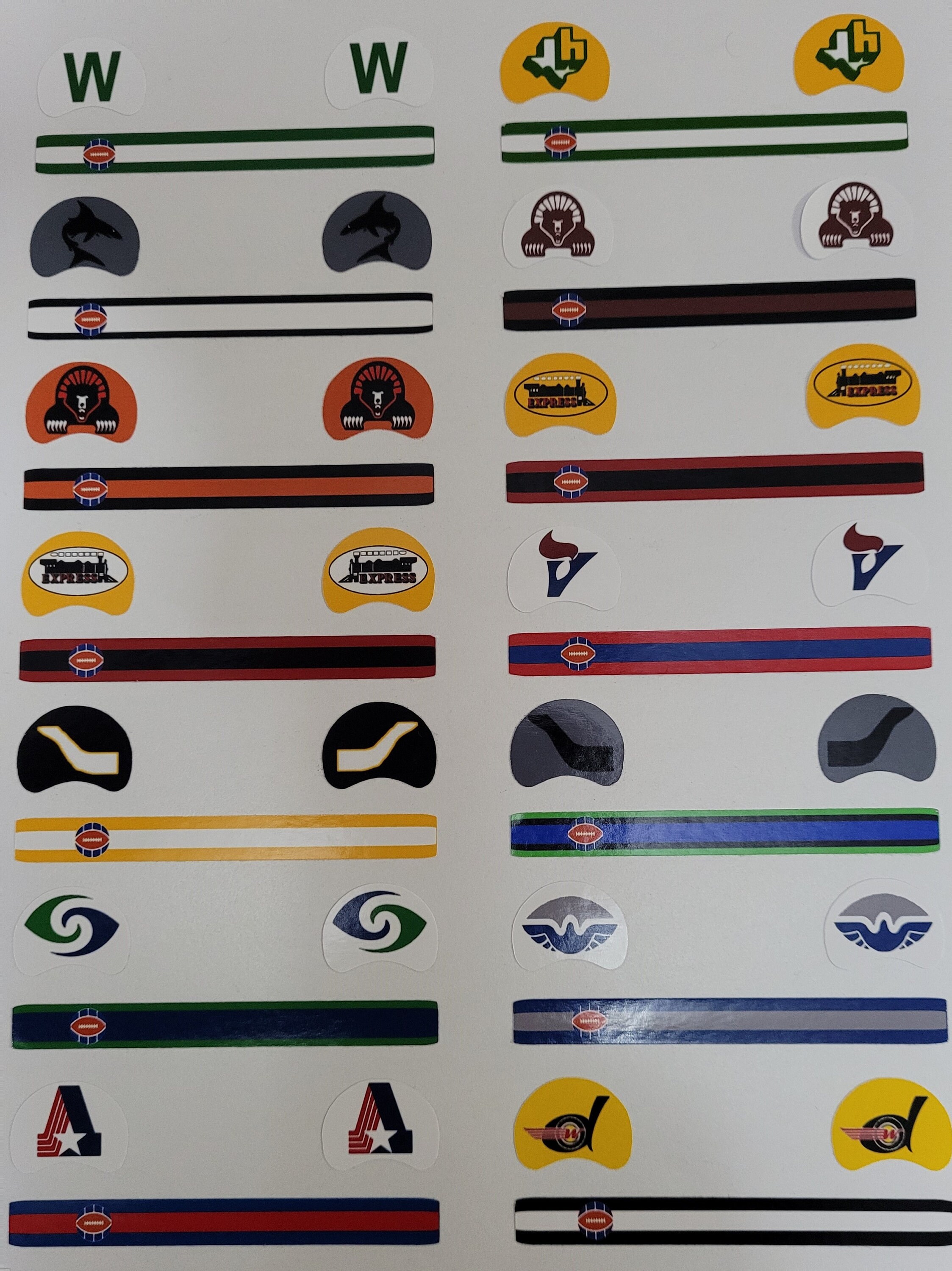 Full Set of WFL Mini Gumball Helmet Decals With Variations - Etsy