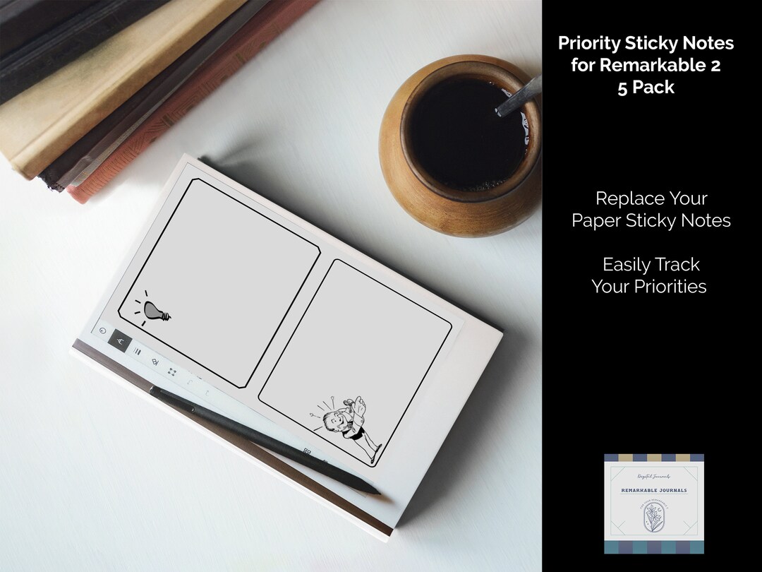 Priority Sticky Notes for Remarkable 2 5 Pack Remarkable 2 Notes Mini ...